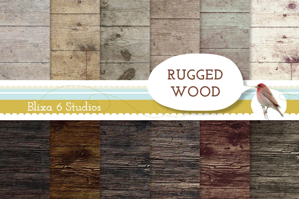 Wood Digital Paper Super Bundle: 20 Printable Weathered Wood Background ...