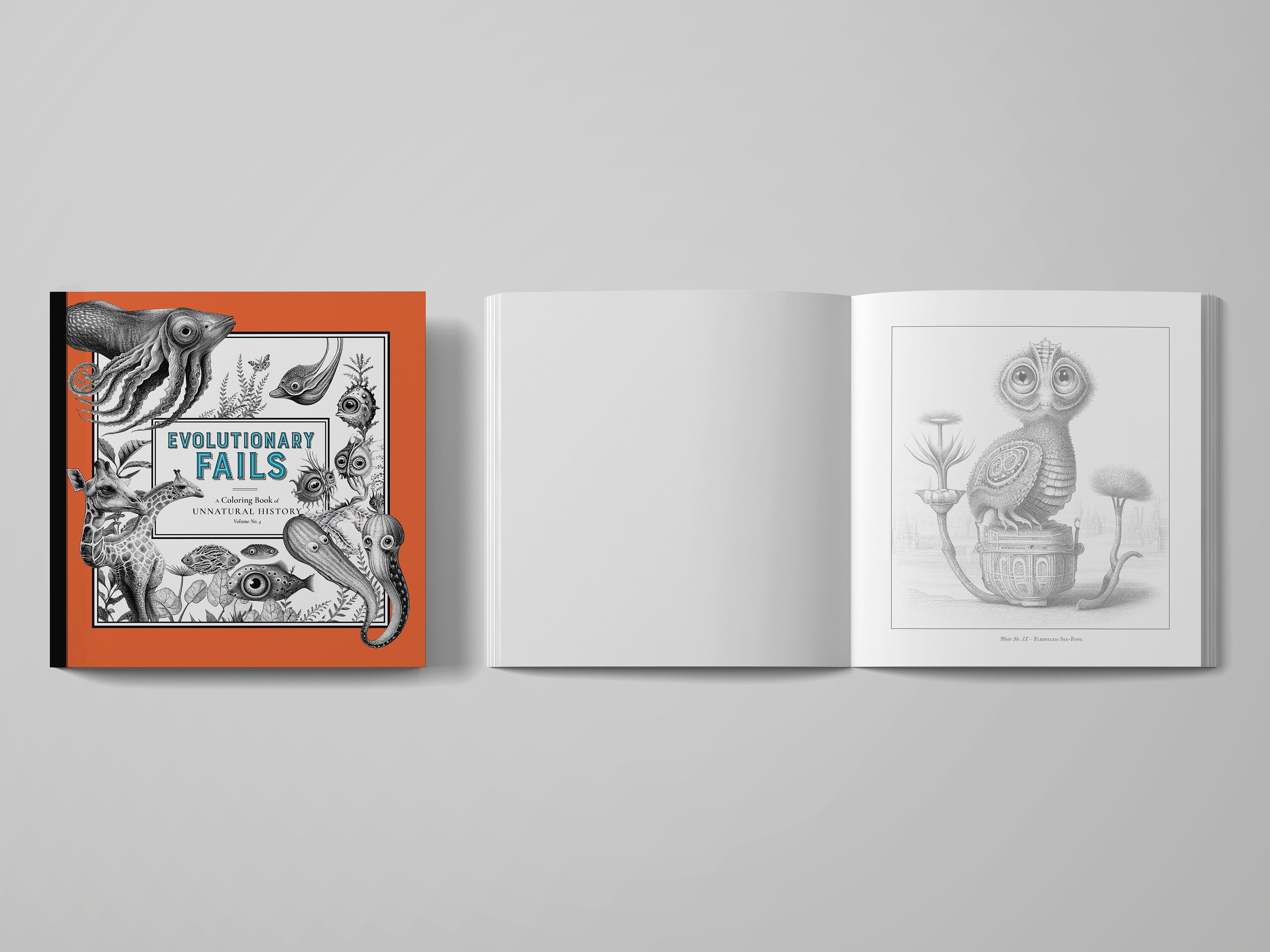 Evolutionary Fails Coloring Book of Unnatural History Vol 6 Grayscale ...
