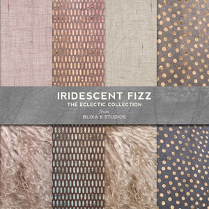 36 Effervescent Iridescent and Rose Gold Textured Patterns Including ...