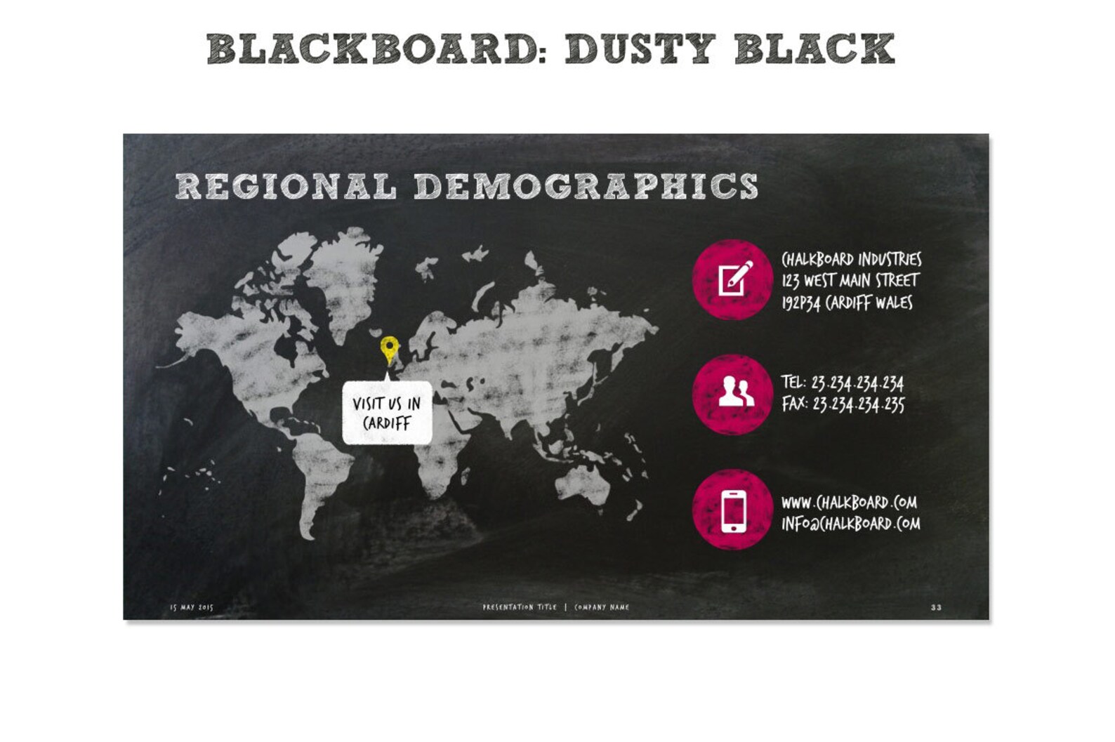 Chalkboard Powerpoint Presentation Template – Creative Slide Deck - Etsy