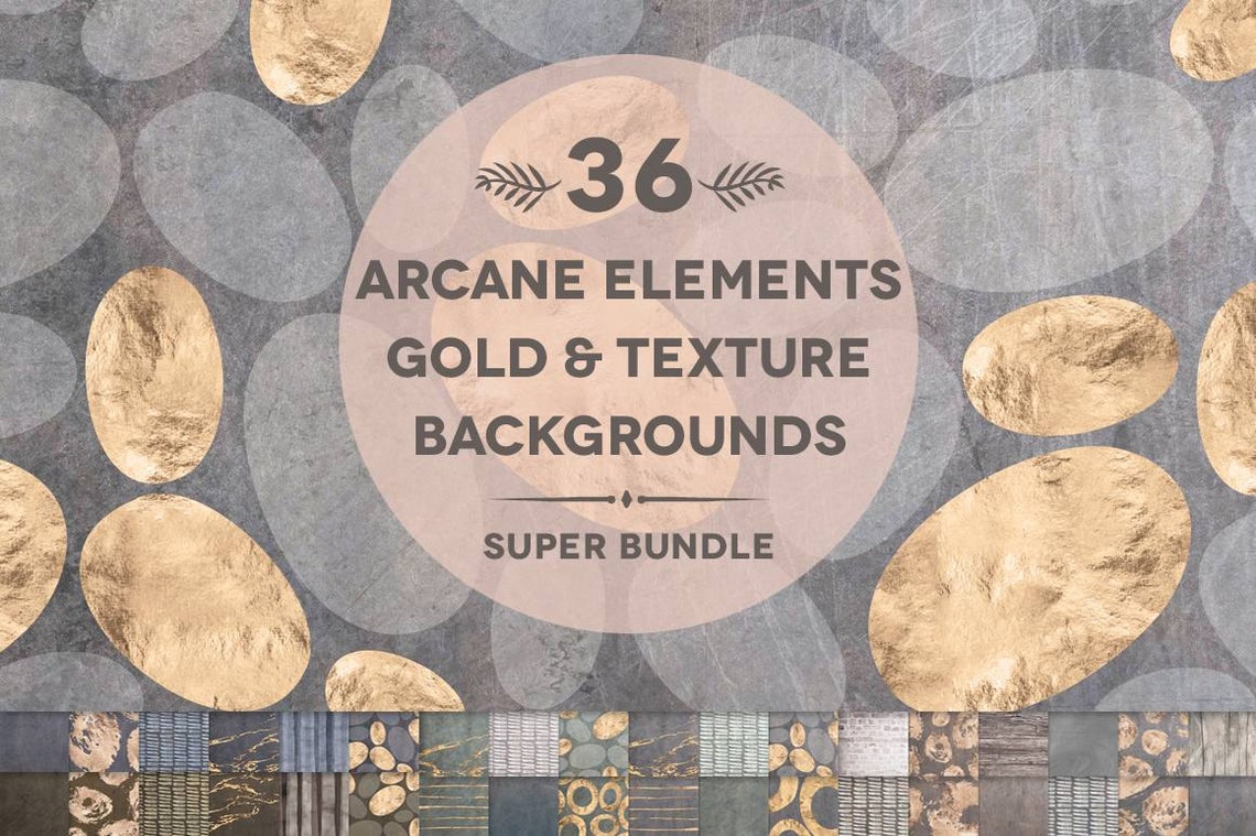 36 Arcane Elements Digital Patterns: Marble and Pebble Scrapbook Pages ...