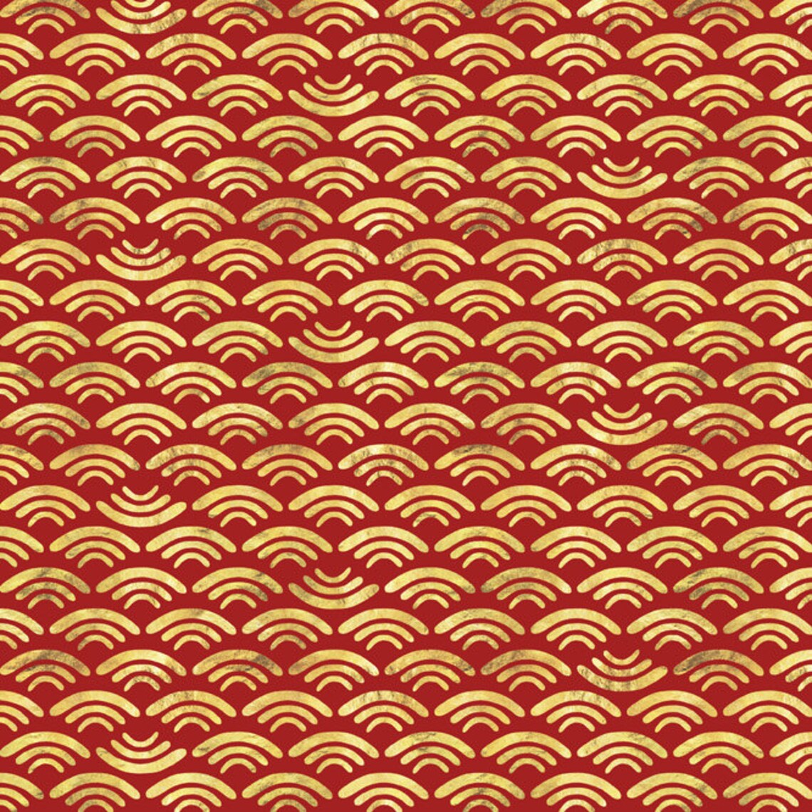 Regal Geometric Gold Foil Digital Scrapbook Pages in Red, Black and ...