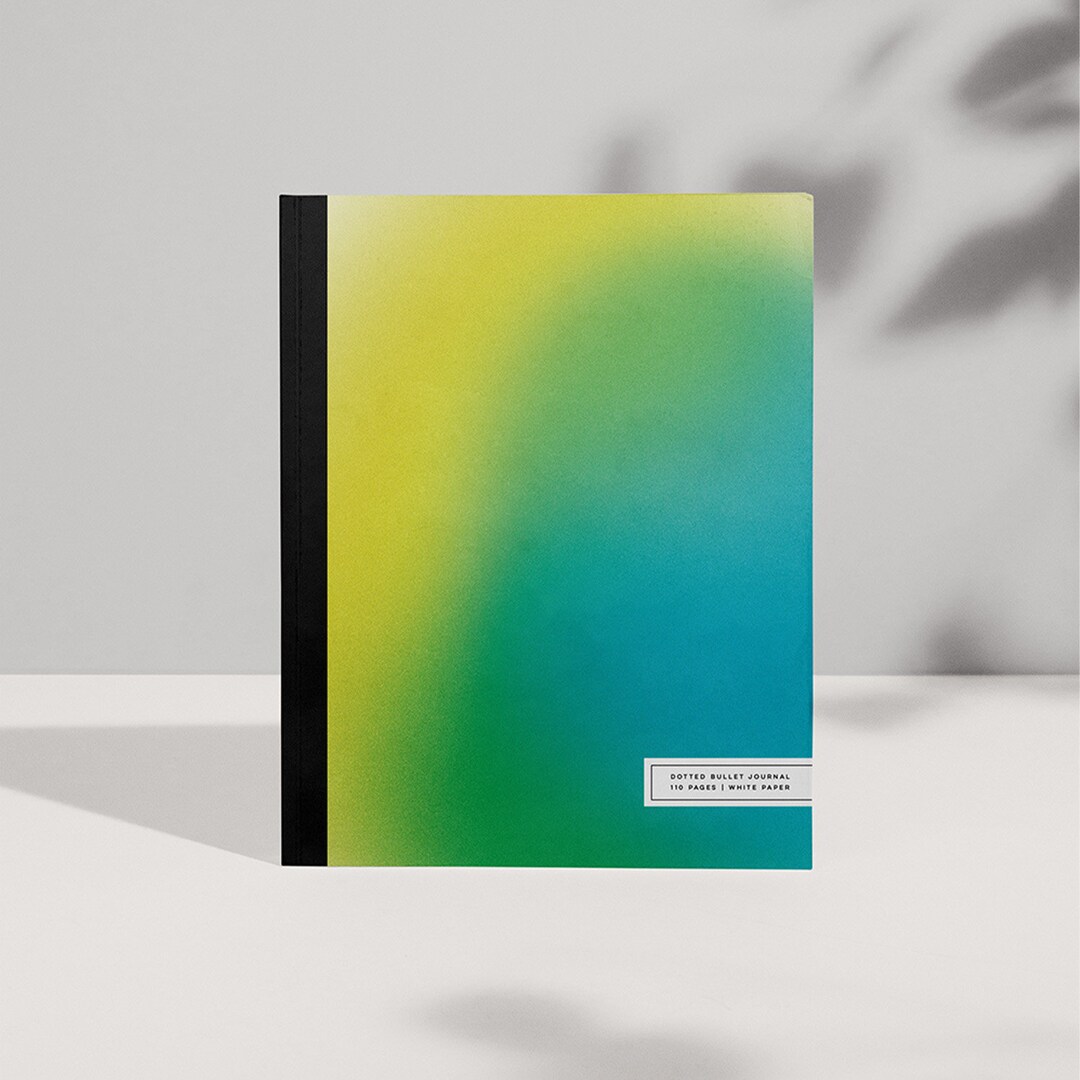 Bullet Journal With Green Yellow Cyan Heat Map Cover Design | 8.5x11 ...
