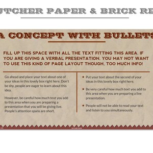 Butcher Paper Presentation Template | Vintage Styling, Customizable ...