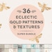 Golden Digital Scrapbook Patterns and Textures: 36 Unique Designs ...