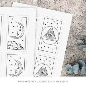 Celestial Oracle Card Printable Tarot Deck | Coloring Book PDF of 25 ...