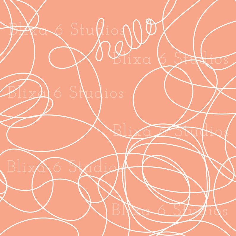 Natural Geometric Digital Paper Patterns in Coral, Navy & Jade for ...