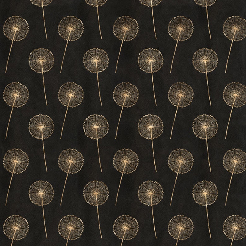 Dandelion Digital Patterns: Delicate Rose Gold Foil Printable Papers in ...