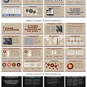 Kraft Paper Collection of 3 Powerpoint Template Sets - Etsy