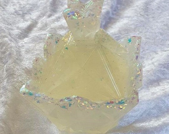 Beautiful unusual perfume bottle shaped trinket box