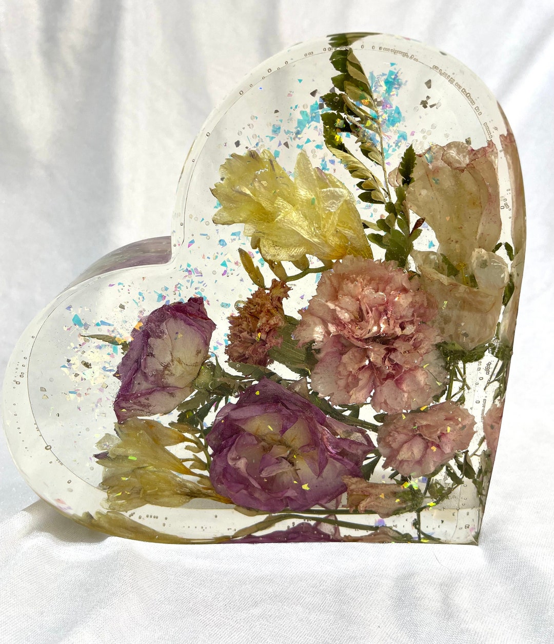 Huge Resin Memorial Piece 7 1/2 Inches X 7 Inches 20 X 19 Cm Depth of ...