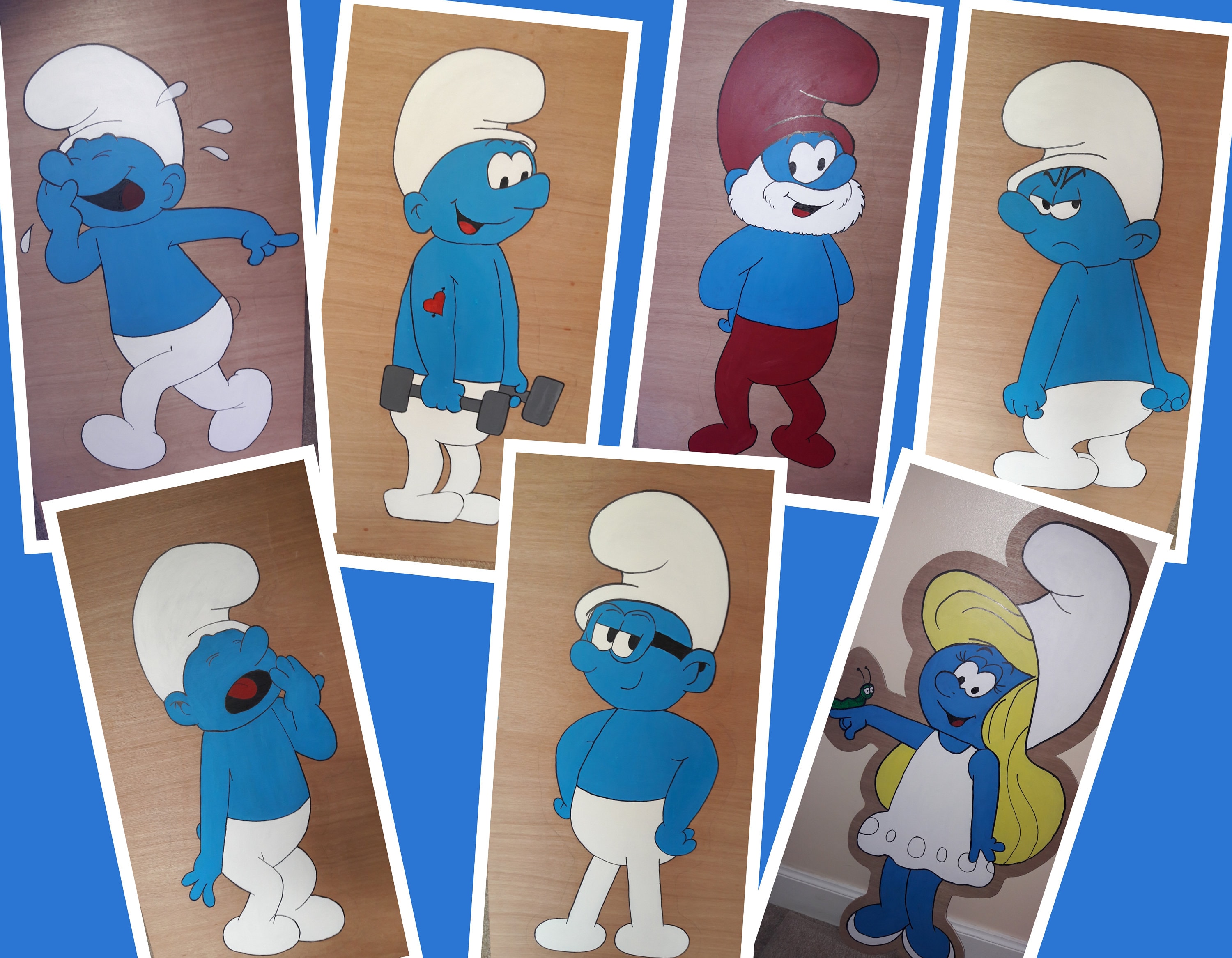 Hire the Smurfs for your party theme/ gala day decorations