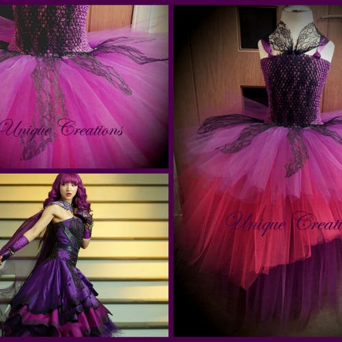 Mal Descendants 2 Inspired Long Ball Gown Tutu Dress | Etsy