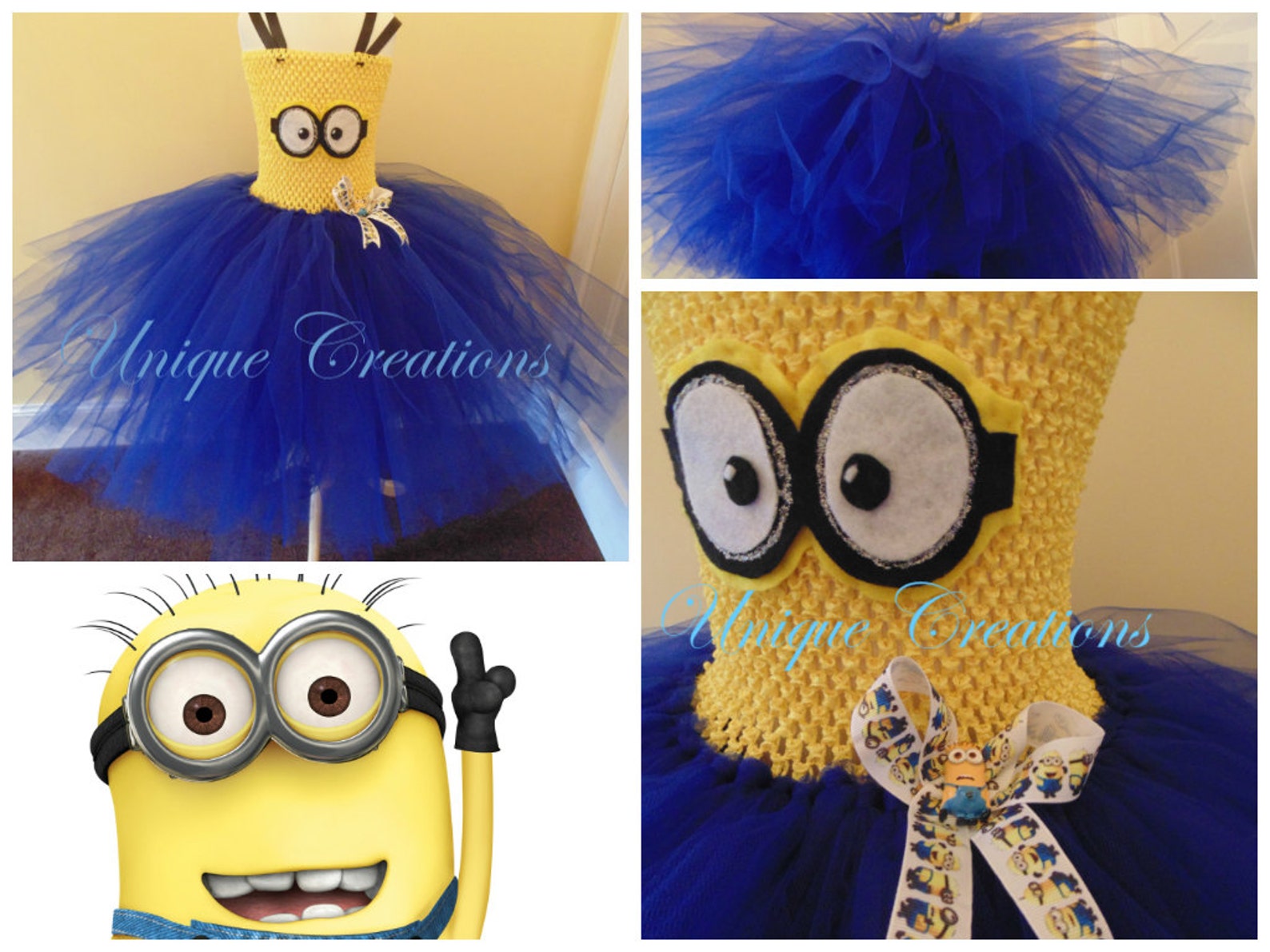 Minions Inspired Tutu Dress With 6 Layers of Tulle, Very Full, Minions ...