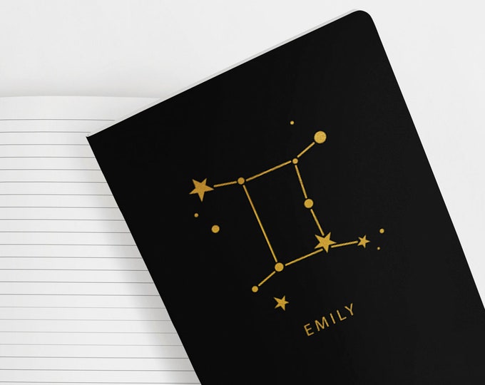 Zodiac Notebook, Constellation Notebook, Zodiac Journal, Stars Journal ...