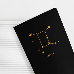 Zodiac Notebook Constellation Notebook Zodiac Journal Stars - Etsy
