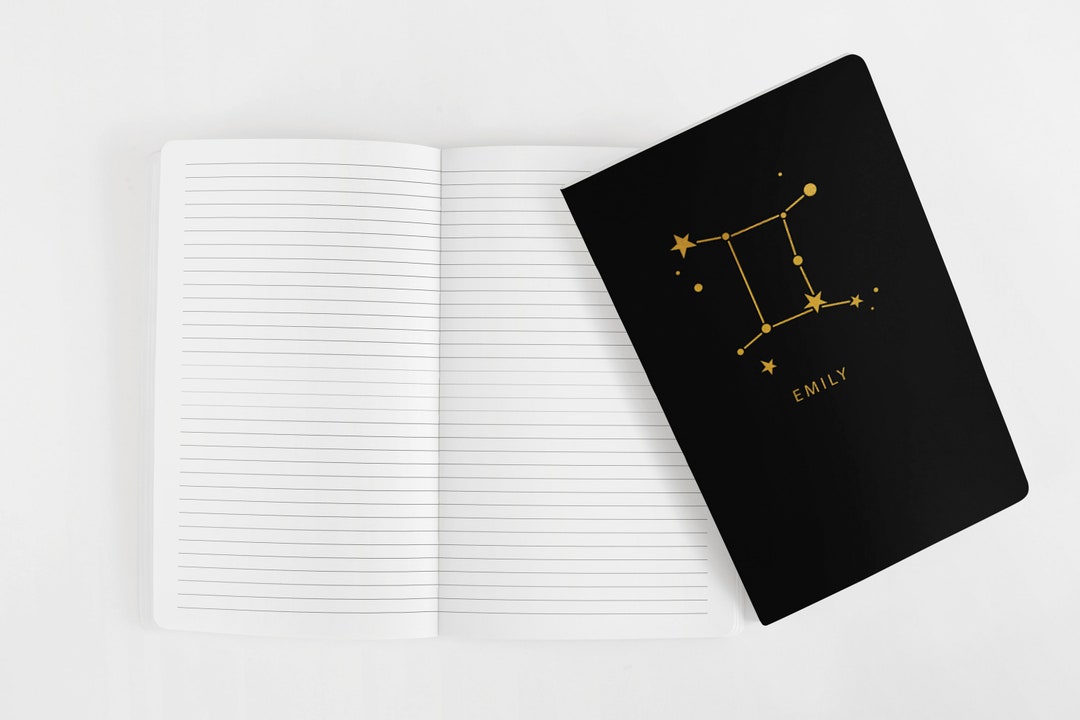 Zodiac Notebook Constellation Notebook Zodiac Journal Stars - Etsy