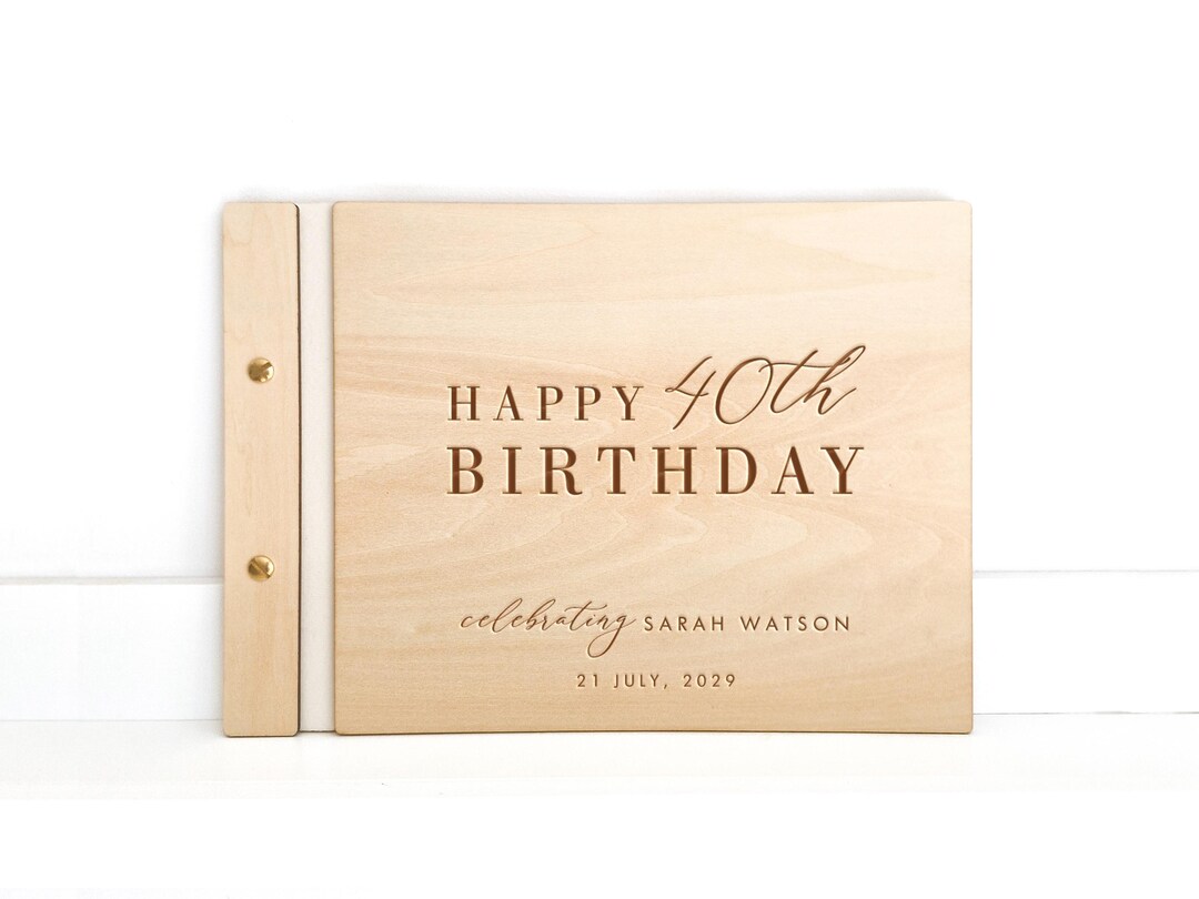 Birthday Party Guest Book 40th Birthday Celebration Album Happy ...