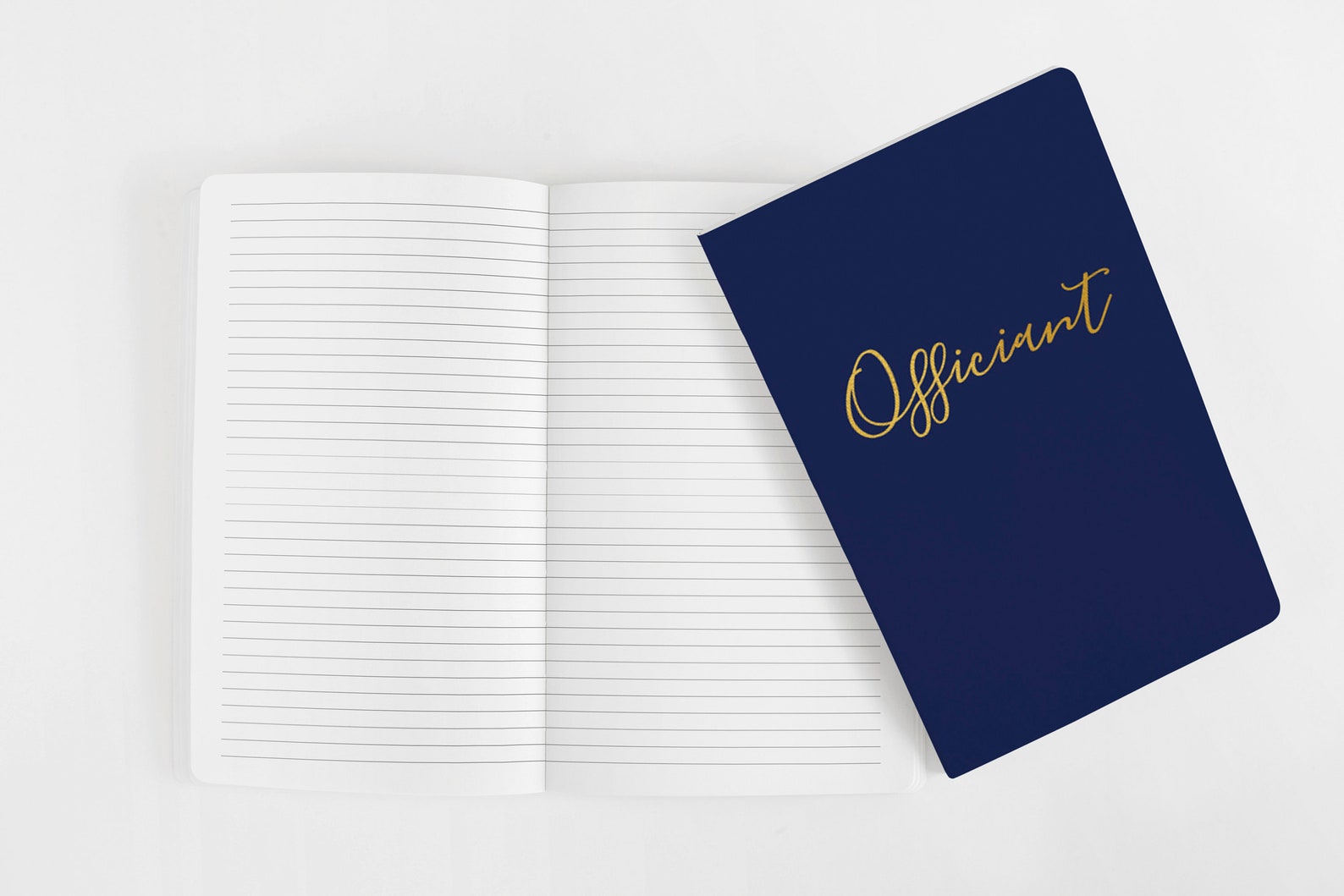 Navy and Gold Wedding Officiant Booklet Officiant Notebook - Etsy