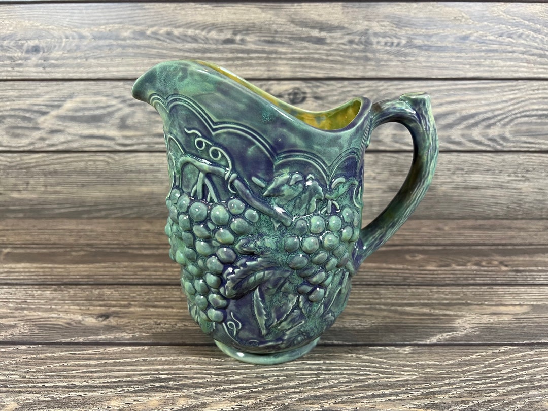 Arnels Pottery Ceramic Grape Cluster Pitcher - Etsy