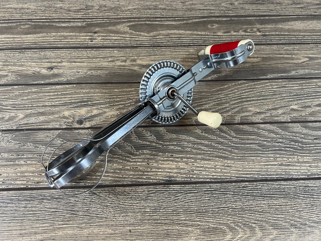 Stainless Steel Androck Hand Beater Red Handle Kitchen Utensil USA - Etsy