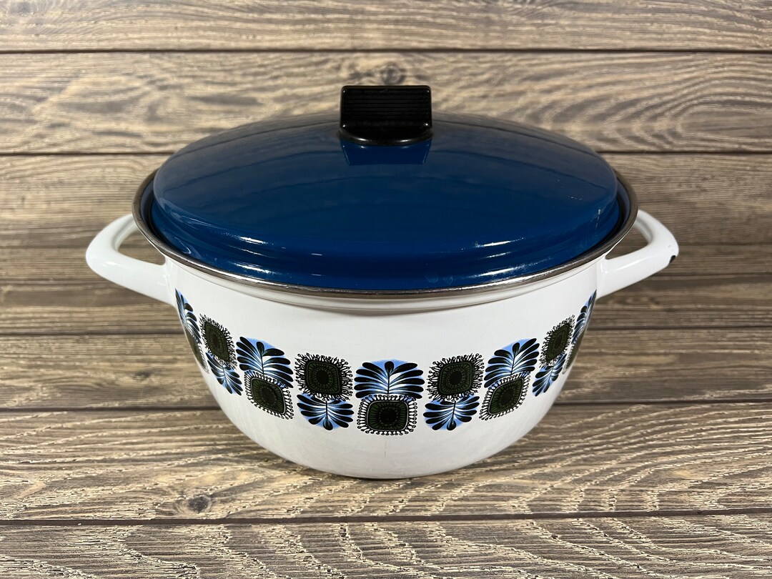 Austria Email Universal White Enamel Dutch Oven Stock Pot W/peacock ...