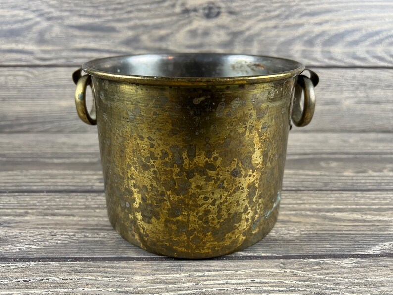 Mini Brass Bucket Planter Pot 4 1/4" - Etsy