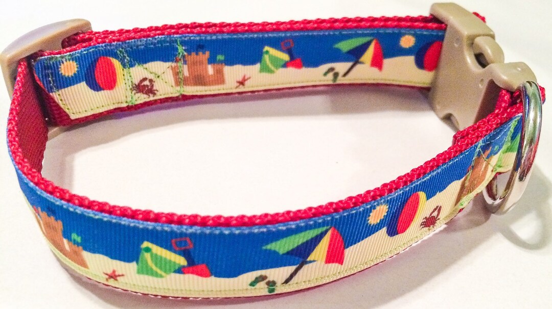 Beach Scene Dog Collar - Etsy
