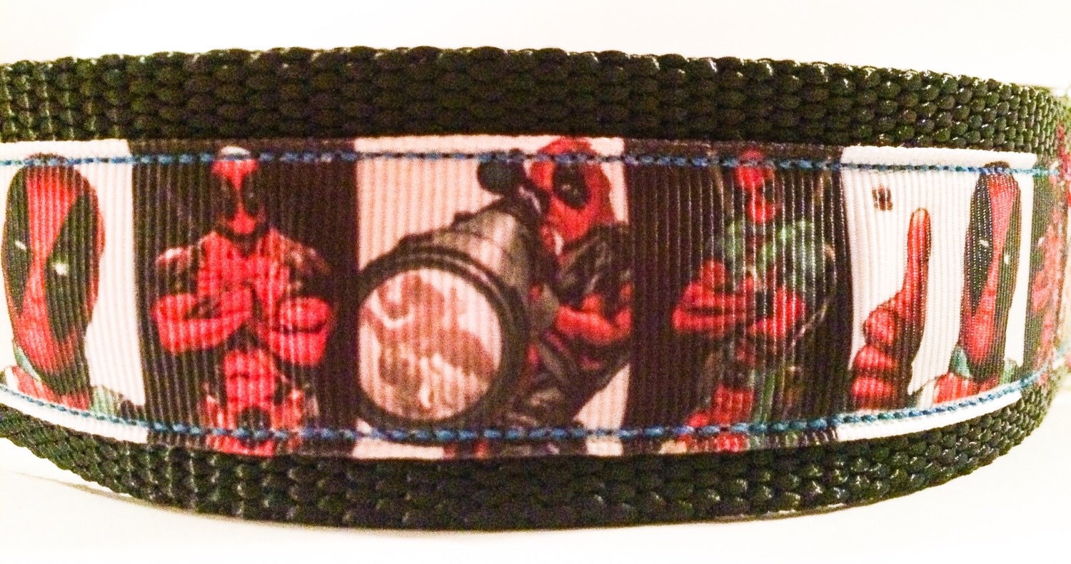 Deadpool Inspired Dog Collar - Etsy