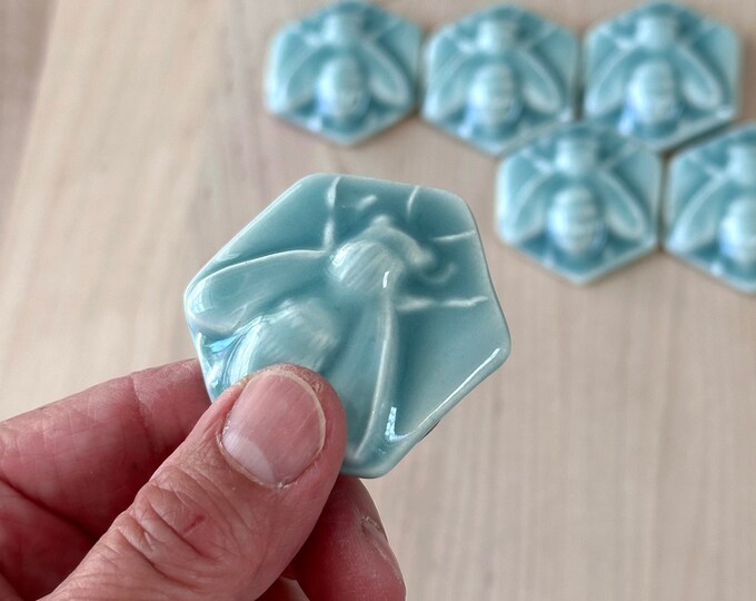 Set of Five Mini Honey Bee Tiles - Etsy