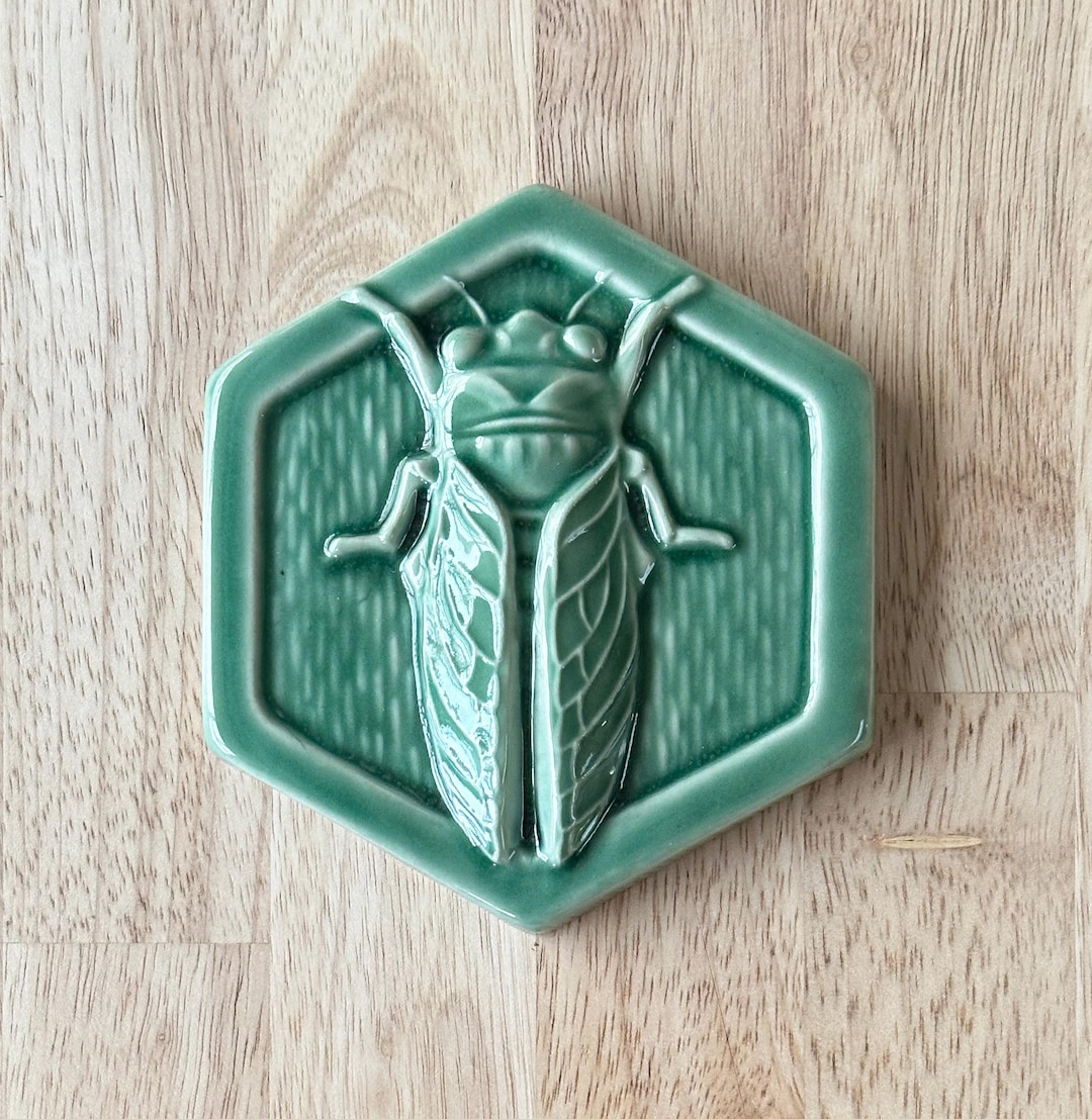 Handmade Ceramic Cicada Tile; Garden Decor Backsplash Accent - Etsy