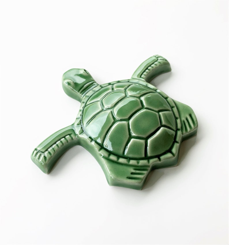 Sea Turtle Ceramic Tile / Ready to Ship Handmade Sea Turtle - Etsy