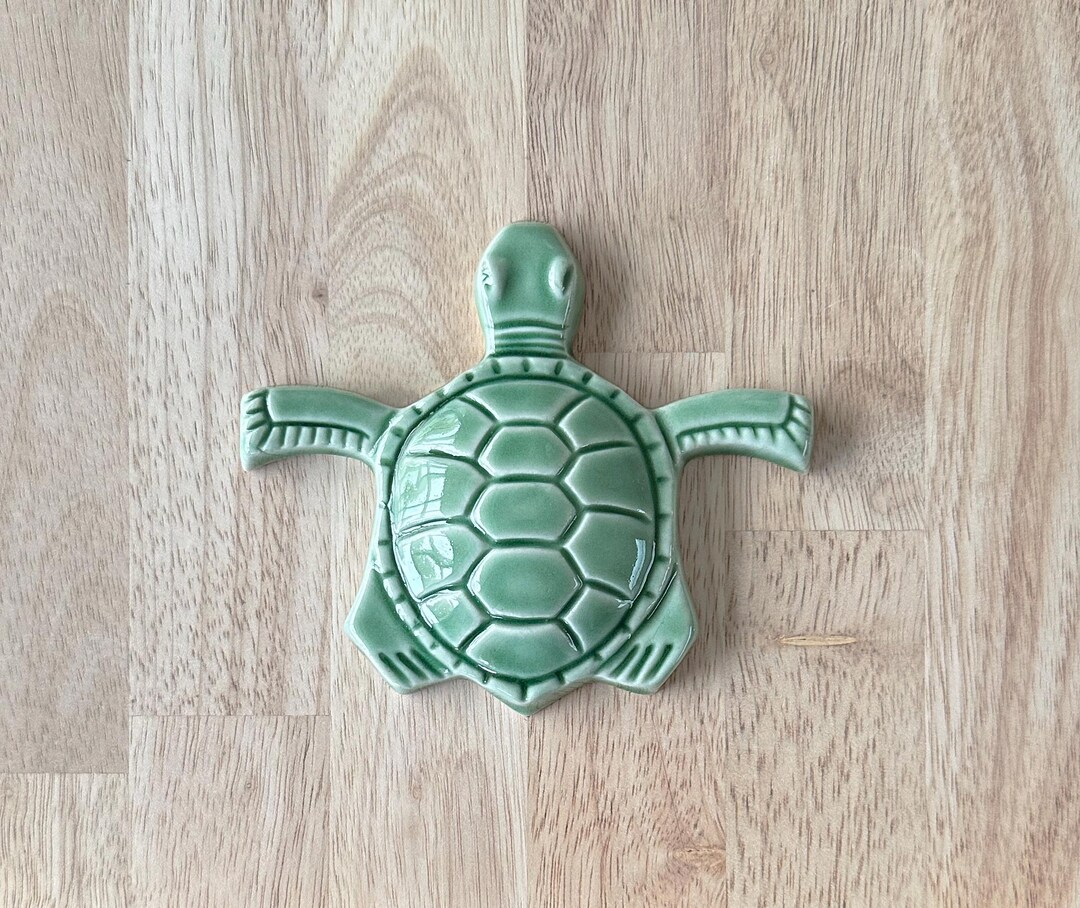 Sea Turtle Ceramic Tile / Ready to Ship Handmade Sea Turtle Tile / Sea ...