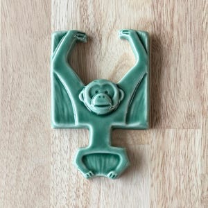 Handmade Ceramic Monkey Tile; Tropical Decor Backsplash Accent - Etsy