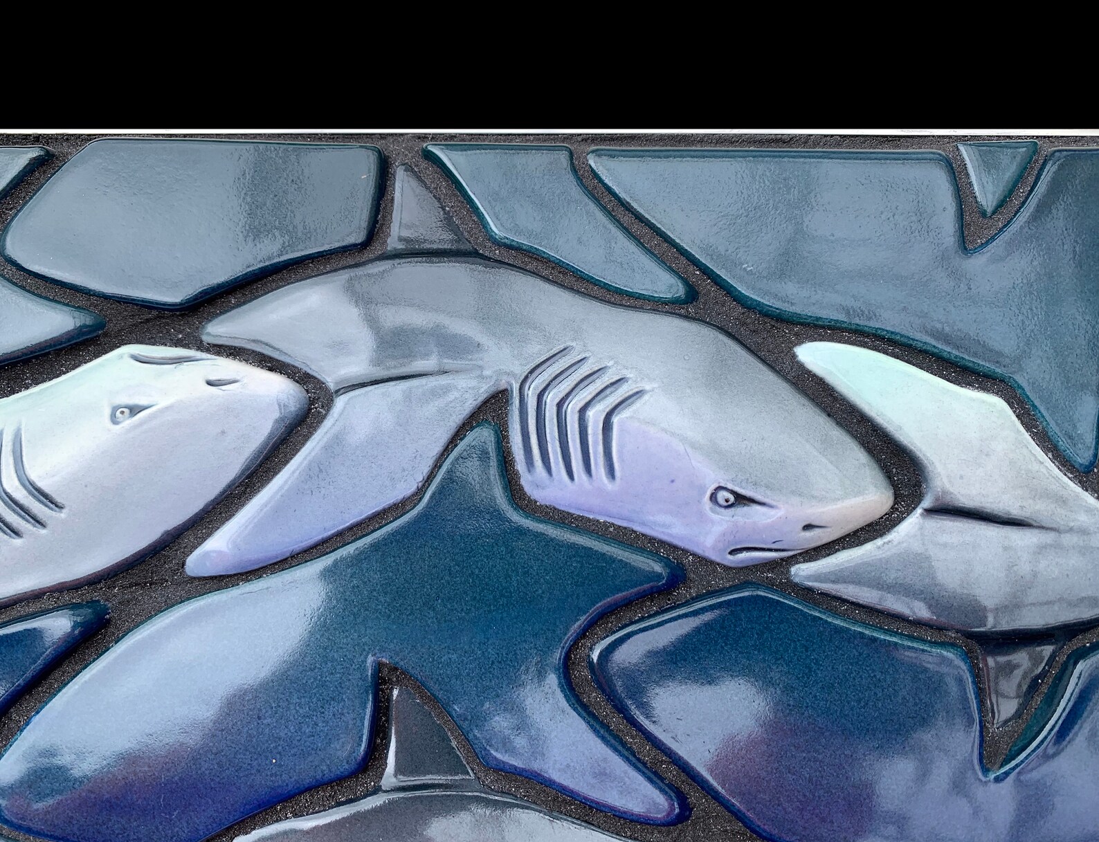 Shark Ceramic Tile Heading East / Handmade Shark Tile / Shark | Etsy
