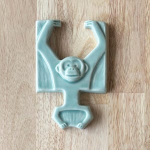 Handmade Ceramic Monkey Tile; Tropical Decor Backsplash Accent - Etsy