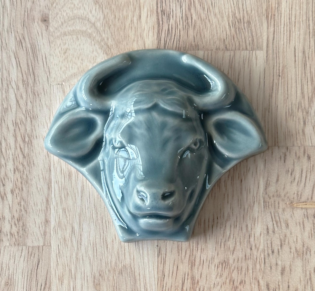 Ceramic Cow Tile / Ready to Ship Handmade Cow Backsplash Tile / Cow ...