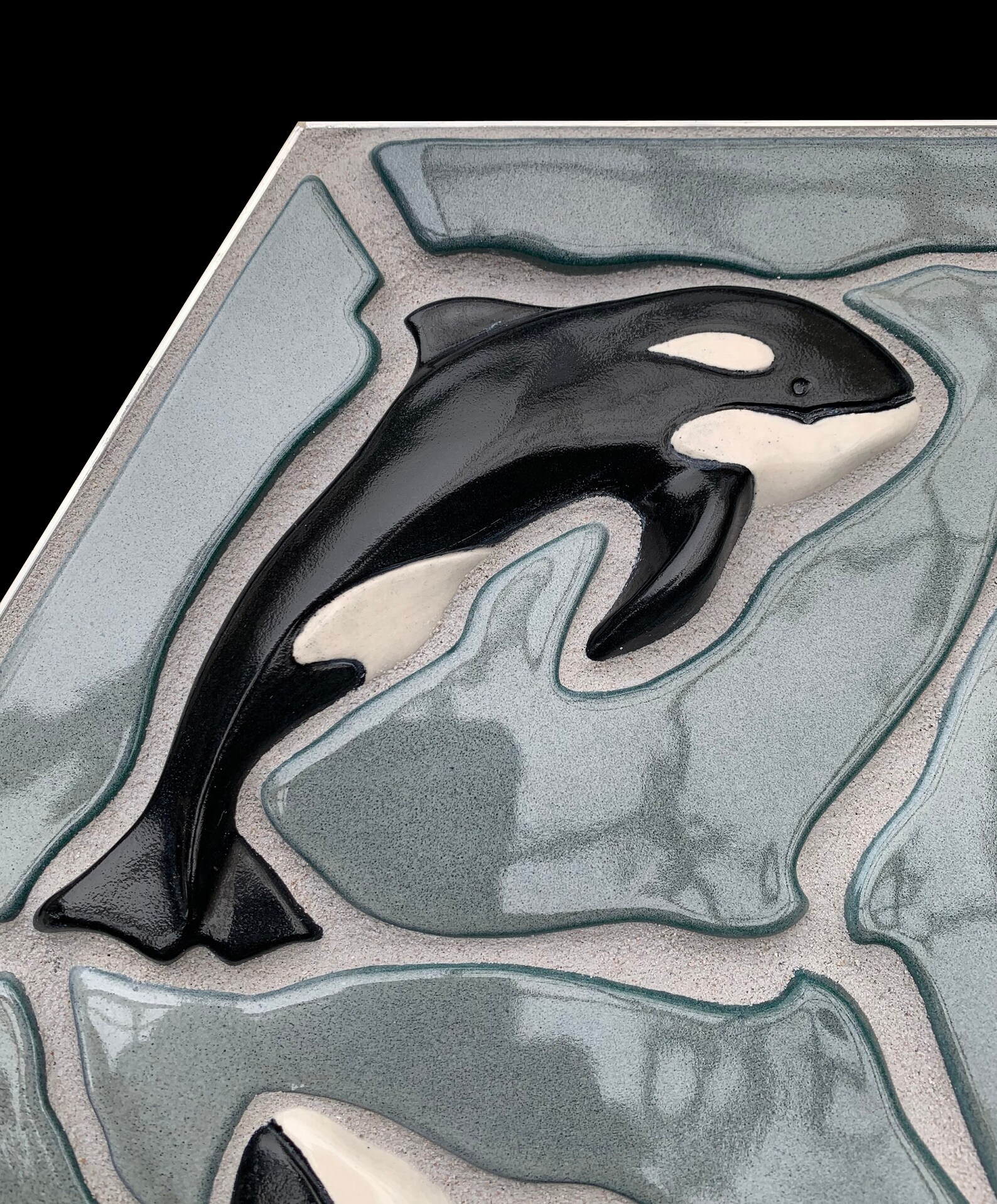 Orca Hexagon Ceramic Tile Panel / Orca Ceramic Art / Orca | Etsy