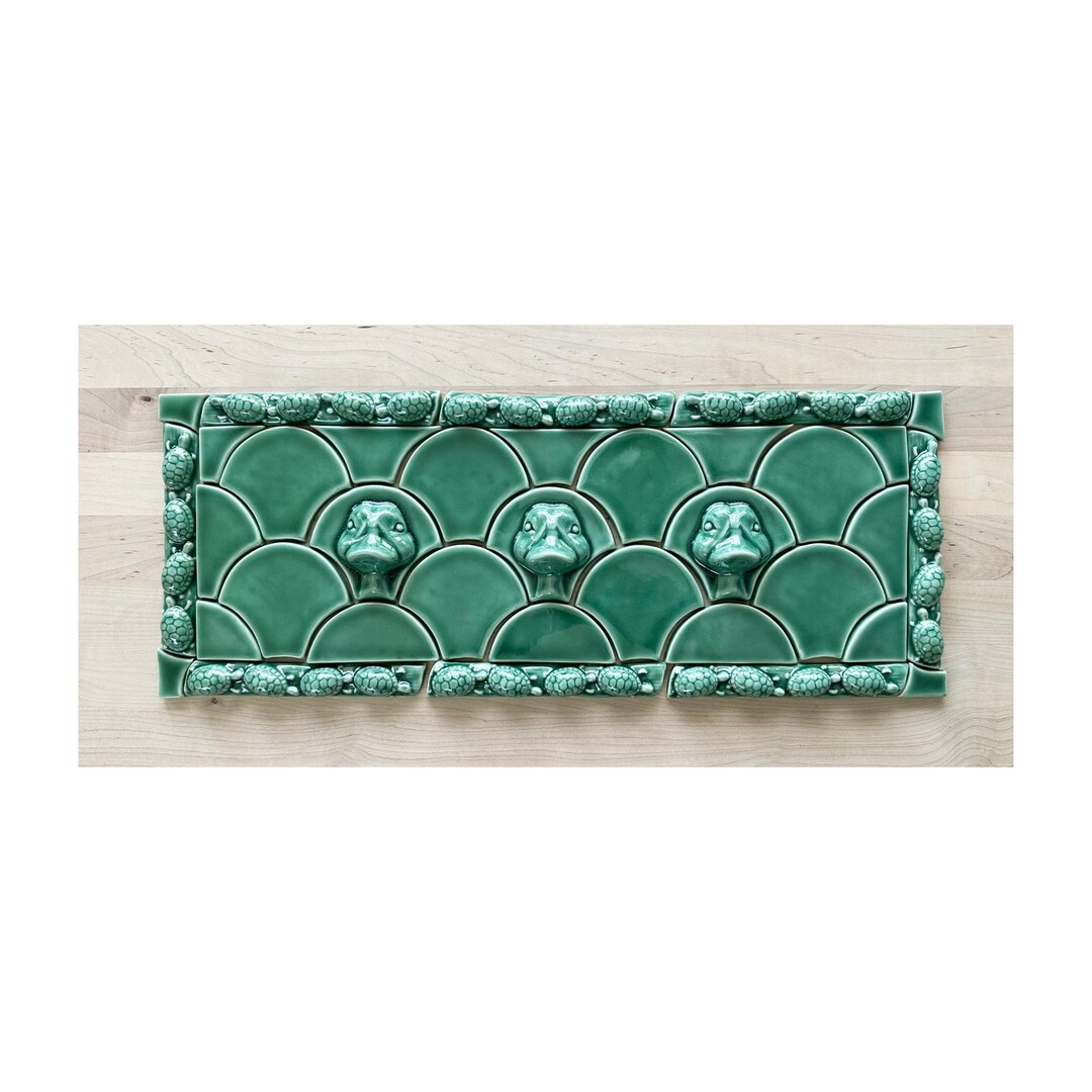 Handmade Ceramic Duck Pond Tiles; Cabin Backsplash Set - Etsy