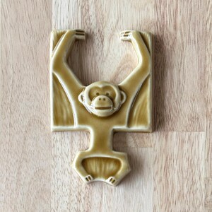 Handmade Ceramic Monkey Tile; Tropical Decor Backsplash Accent - Etsy