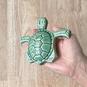 Sea Turtle Ceramic Tile / Ready to Ship Handmade Sea Turtle Tile / Sea ...