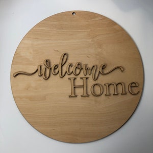 Modern, Clean Welcome Home Sign SVG File - Etsy