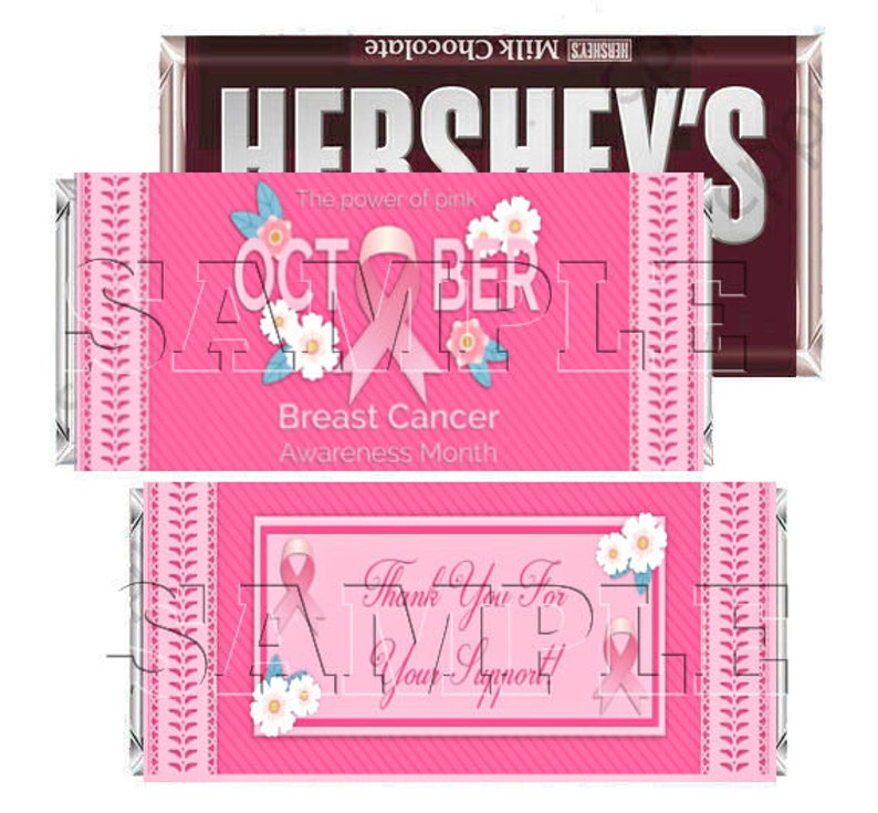 October is Breast Cancer Awareness Candy Wrapper, Printable, Digital Download, DIY Printable ...