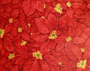 Poinsettia fabric | Etsy
