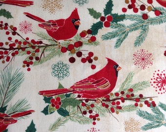 Cardinal fabric | Etsy