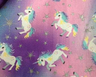 Unicorn fabric | Etsy