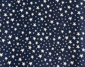 Stars on Navy Fabric | Etsy