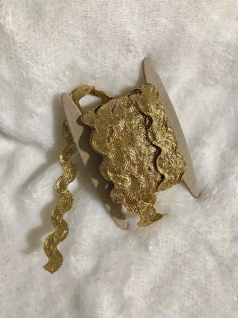 5 Yards of 1/2 Inch Wide Gold Metallic Ric Rac Trim Holiday - Etsy