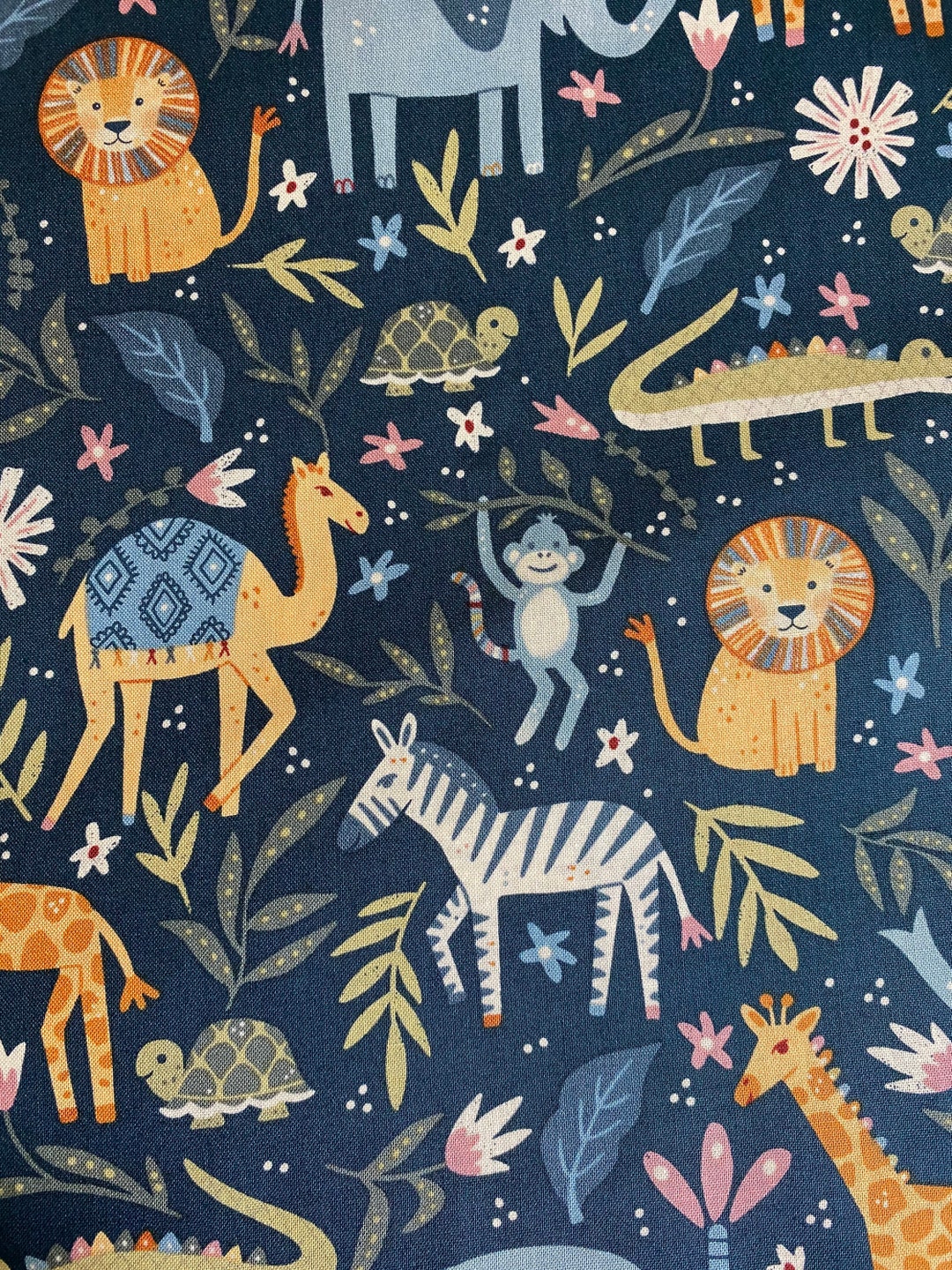 Fabric by the Half Yard- Animal Kingdom, BEST SELLER, Jungle Animals ...