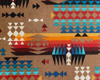 Striped Fabric Aztec Linen Stripe by Joanmclemore Vertical - Etsy